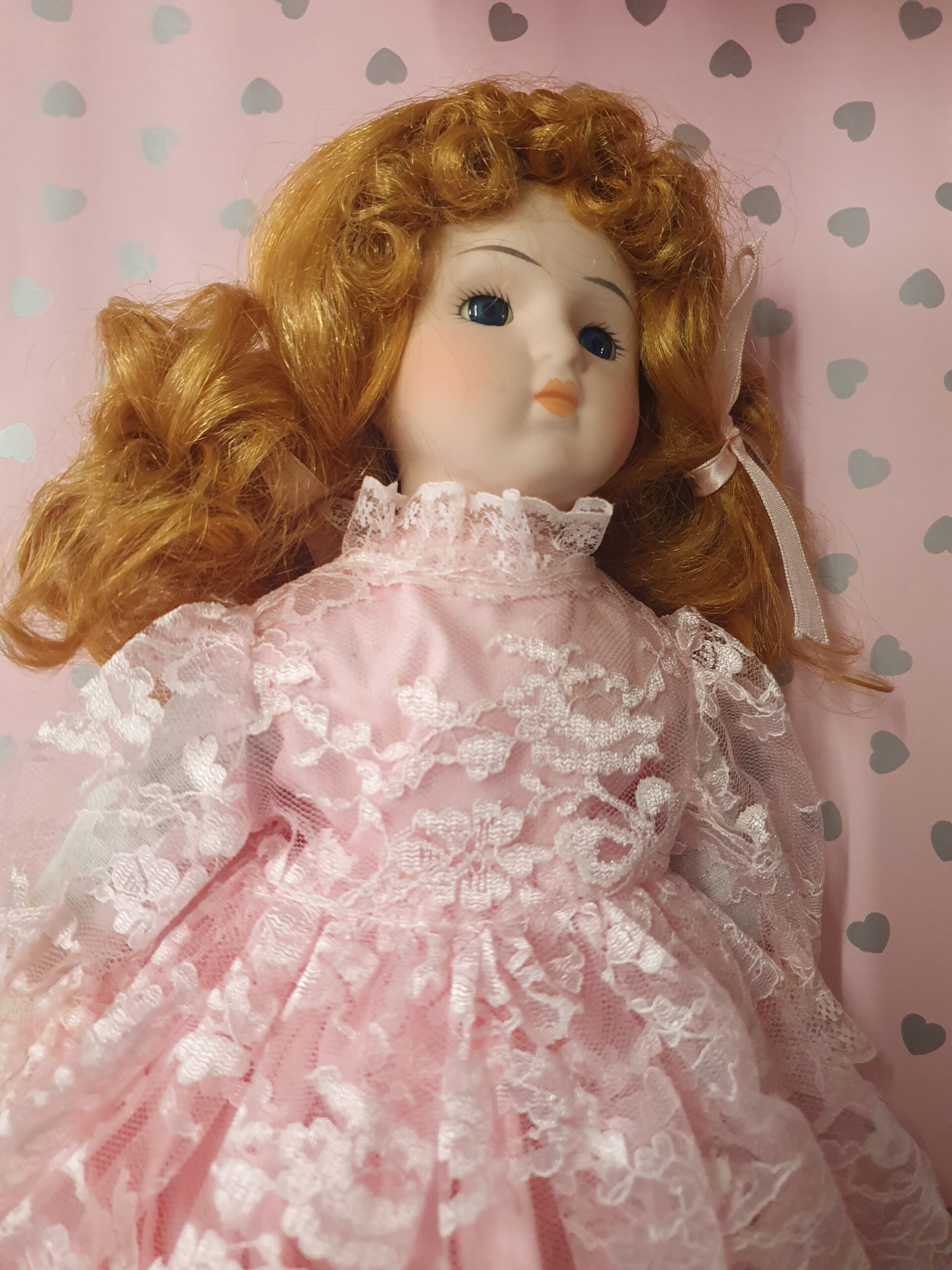 Red-Haired Porcelain Doll - Oma's Collectables - Oma's Collectables