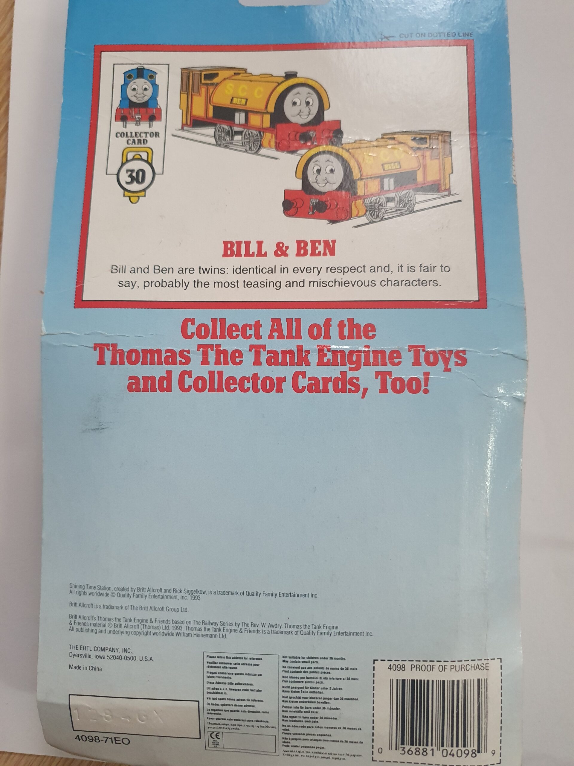 Bill and Ben Thomas & Friends ERTL die-cast - Oma's Collectables - Oma ...