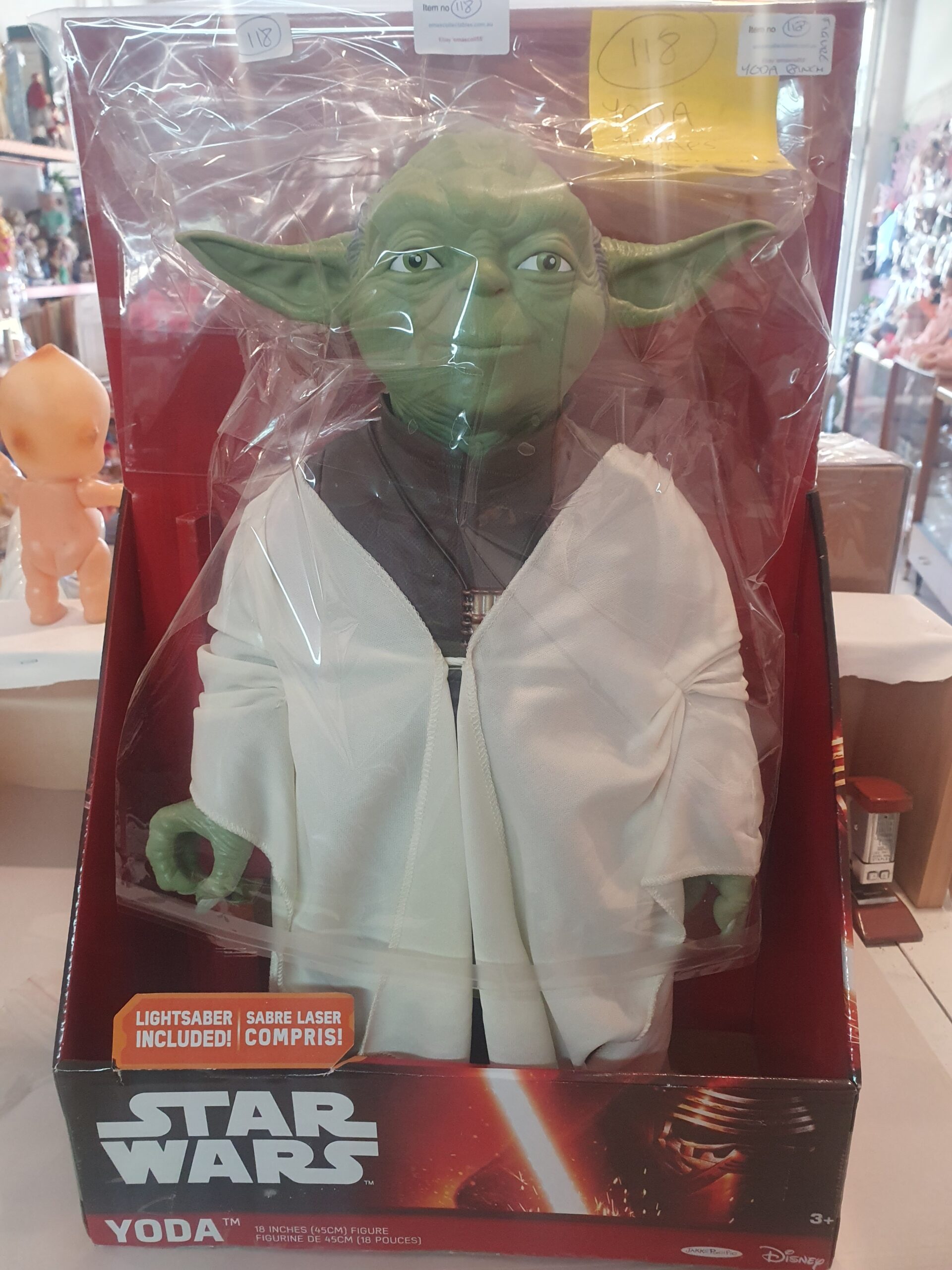Star Wars – Yoda 18-Inch Action Figure (Jakks Pacific, Lightsaber ...
